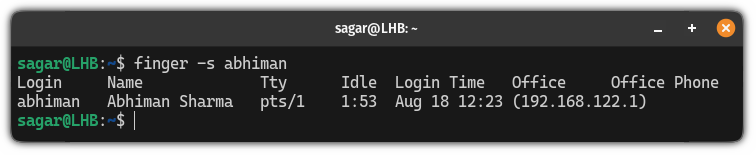 Using Finger Command in Linux - LinuxPunx